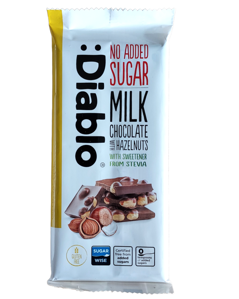 Diablo Milk Chocolate with Hazelnuts and Stevia (Nas) — sweetswithout