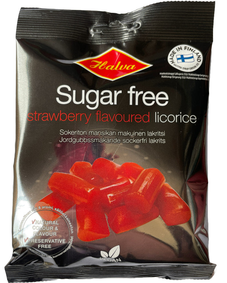 Halva Sugar Free Strawberry Flavoured Licorice Vegan — sweetswithout