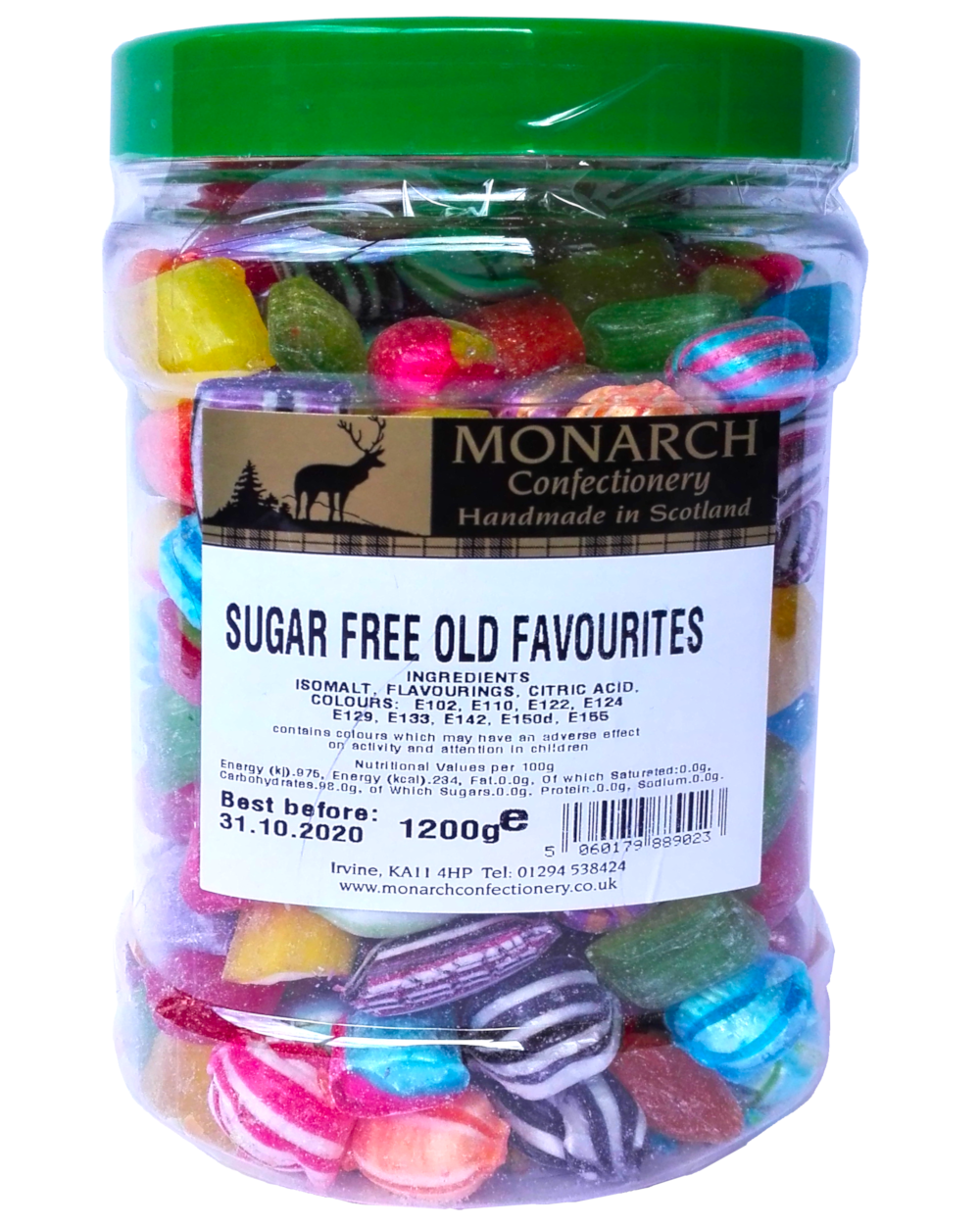 Monarch Sugar Free Old Favourites 1.2kg Jar — sweetswithout